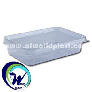 PLASTIC RECTANGULAR TUPPERWARE WITH LID 0.5 LTR – Al Walid Plast