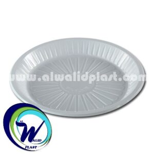 PLASTIC WHITE ROUND PLATES #26 DEC. – Al Walid Plast