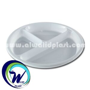 PLASTIC WHITE ROUND PLATES #26 PARTITION – Al Walid Plast